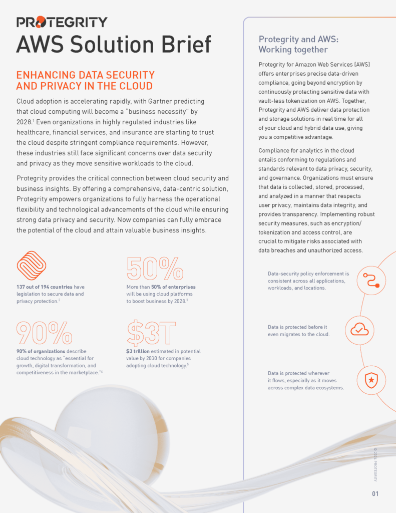 Protegrity and AWS Solution Brief | Protegrity
